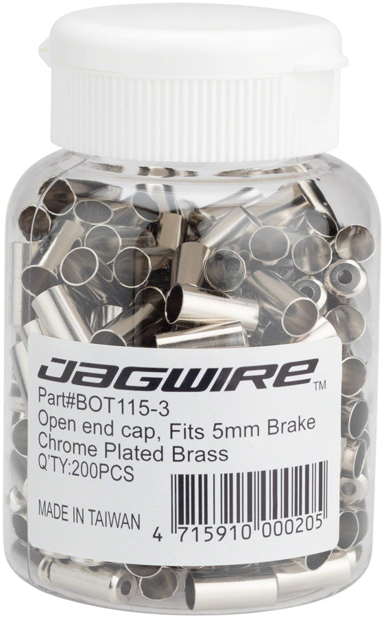 Jagwire 5mm Open End Caps Bottle of 200, Chrome Plated – Velo Mine