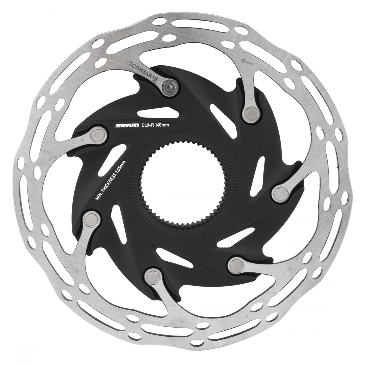 Brake Part Sram Disc Rotor 140 C-Line Xr Road Cl 2-Piece Rounded Sl/Bk ...