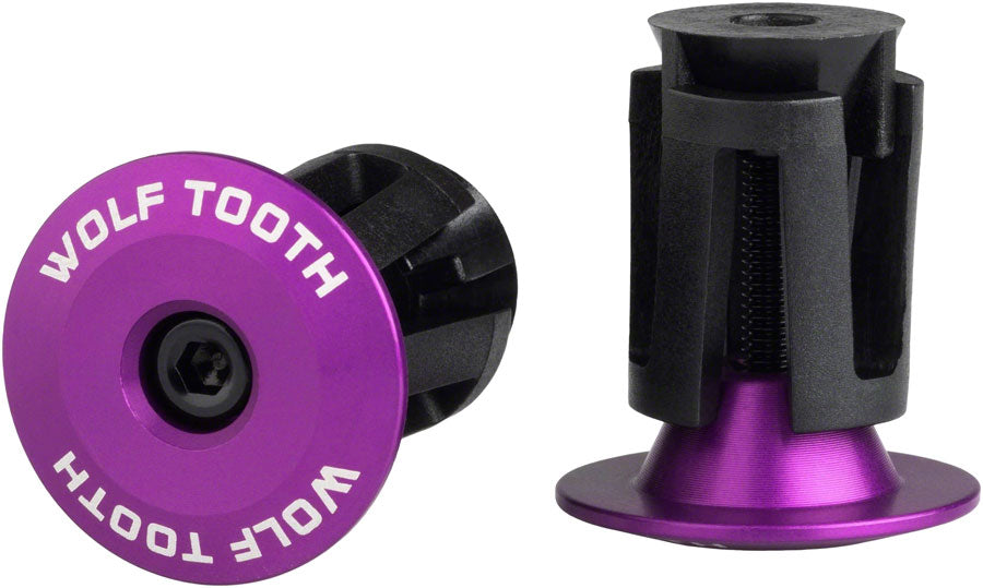 Wolf Tooth Alloy Bar End Plugs - Ultraviolet Purple – Velo Mine
