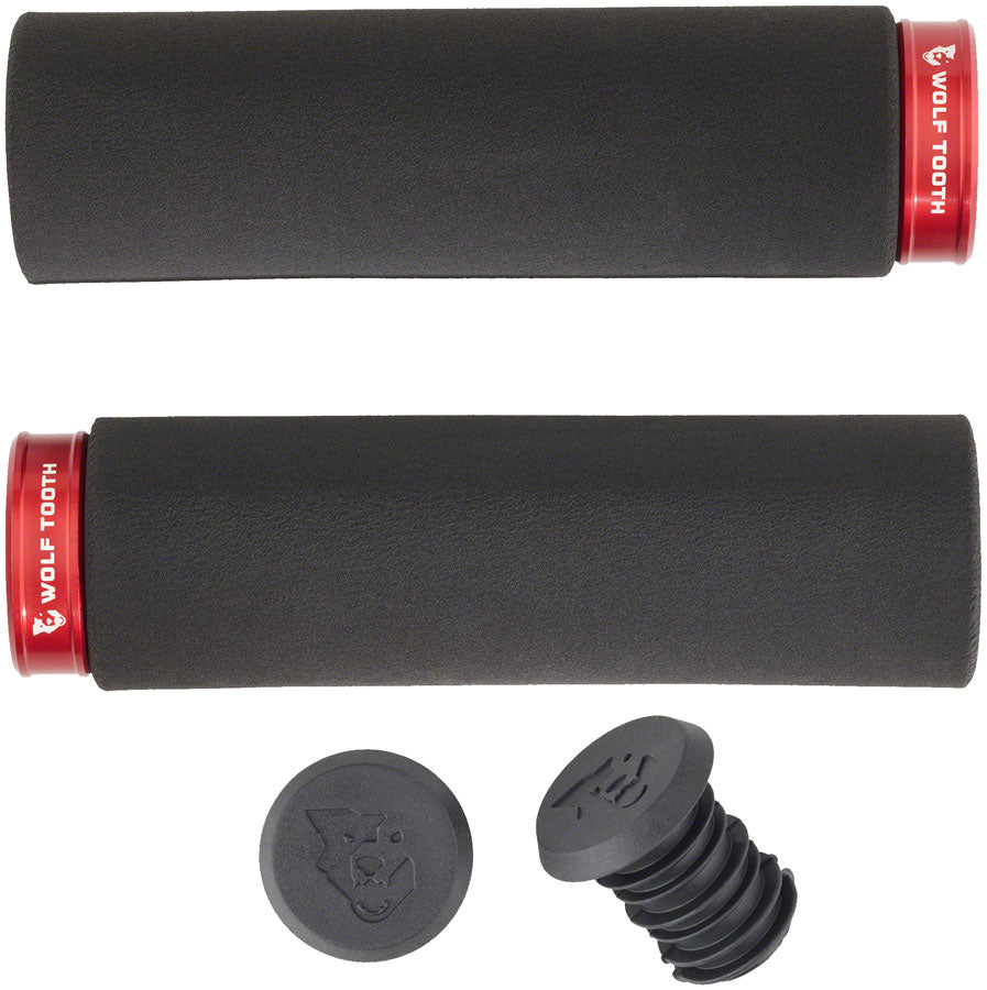 Wolf Tooth Fat Paw Lock-on Grips - Black/Red – Velo Mine