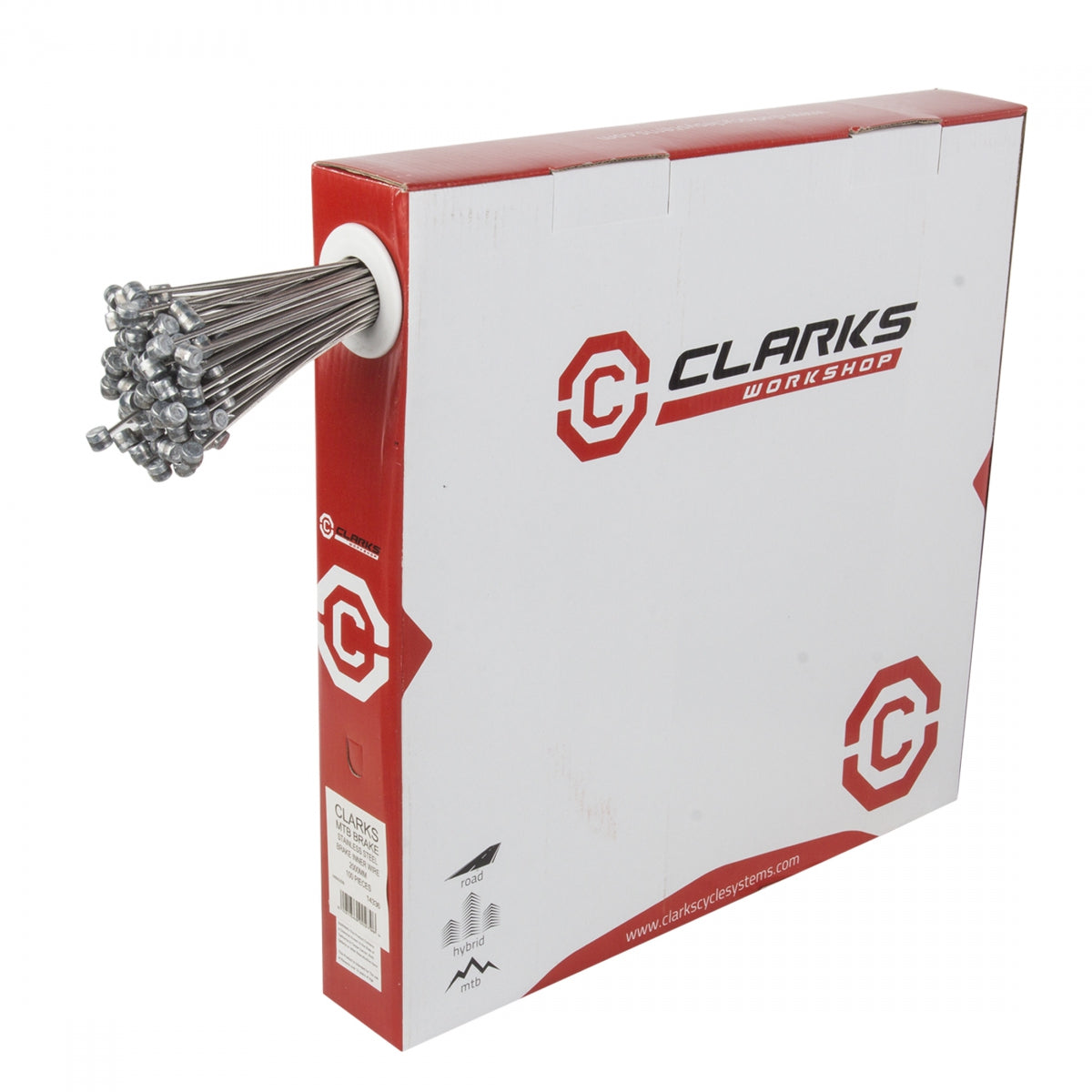 Clarks MTB Brake Cable Wire, Stainless Steel, 1.5 x 1810mm, Box of 100 ...