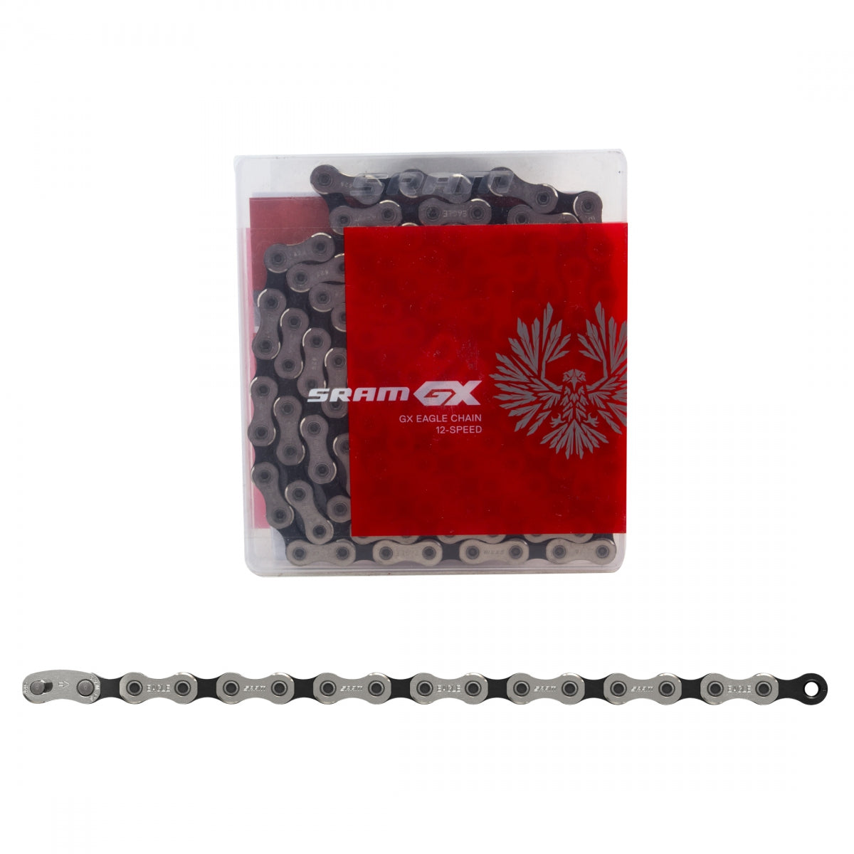 SRAM Eagle GX Chain - 12-Speed, Silver/Black, 126 Links, PowerLock ...