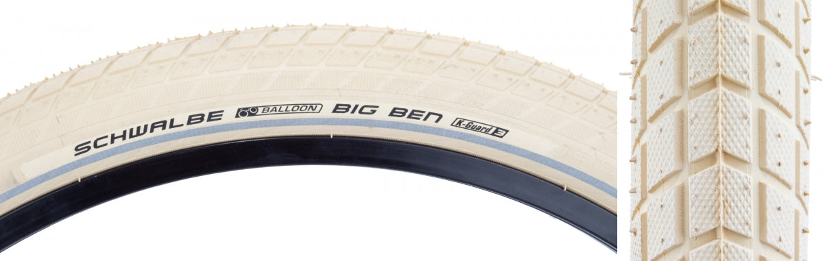 Tire Swb Big Ben 26X2.15 Active K-Guard Black/Crm/Ref Sbc Wire – Velo Mine
