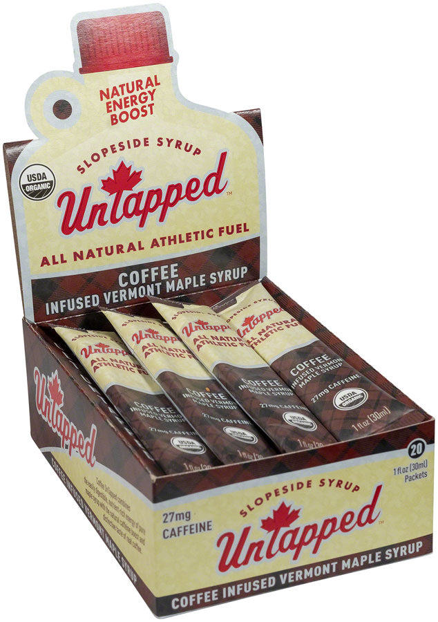 UnTapped Maple Syrup Energy Gel with Caffeine - Coffee, Box of 20 ...