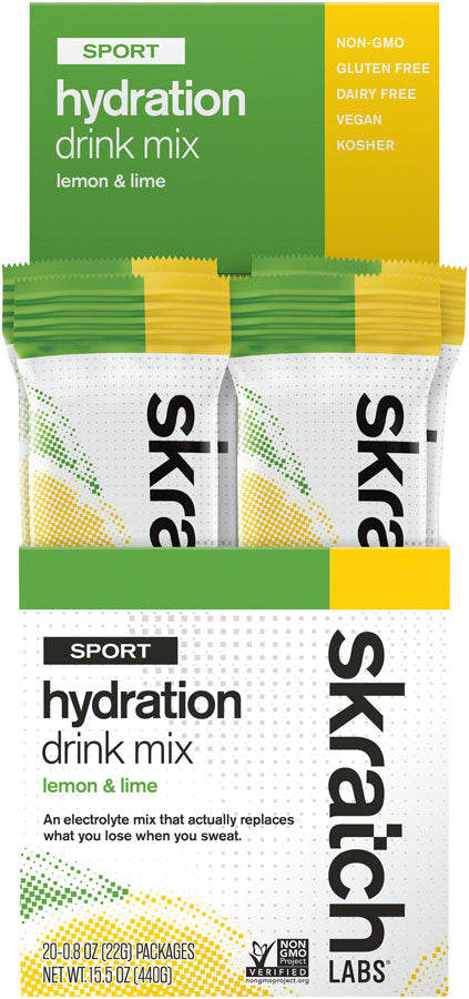 Skratch Labs Sport Hydration Drink Mix: Lemons and Limes, Box of 20 ...