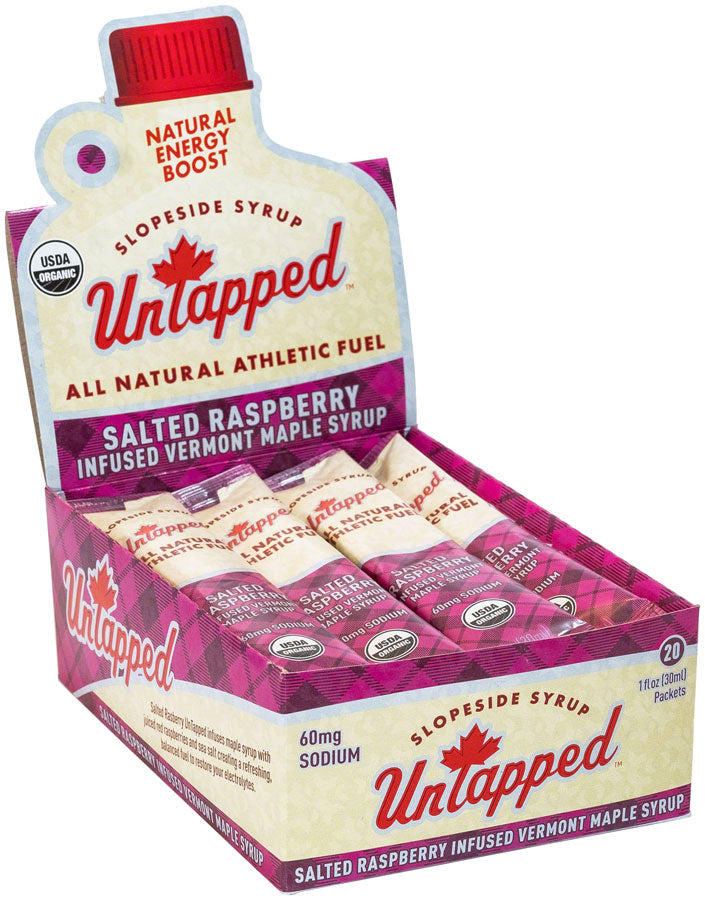 UnTapped Maple Syrup Energy Gel - Salted Raspberry, Box of 20 – Velo Mine