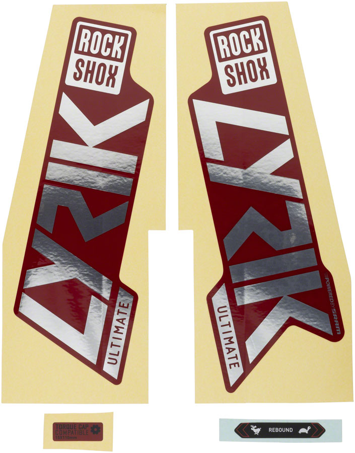Rockshox Fork Decal Kit - Lyrik Ultimate, 27.5"/29", Gloss Polar Foil ...