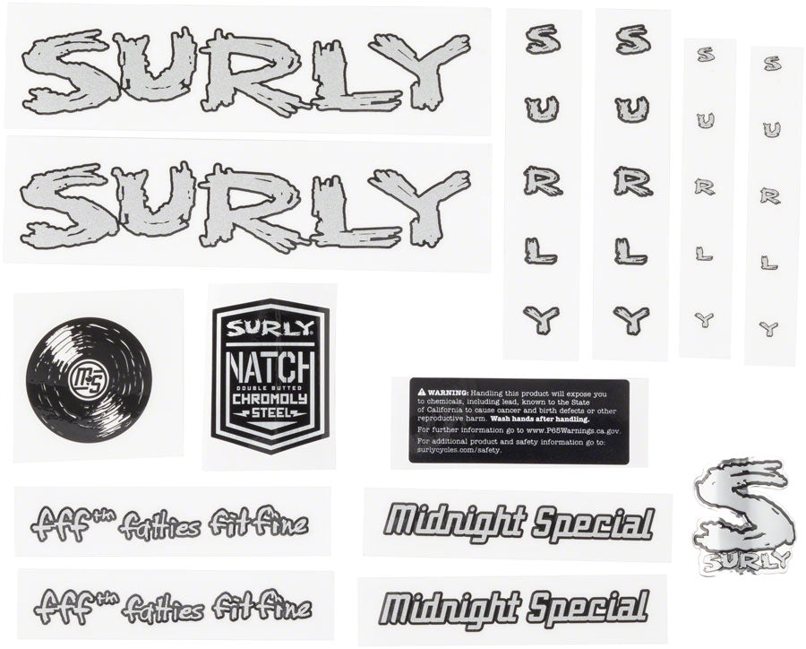 Surly Midnight Special Frame Decal Set - Silver – Velo Mine