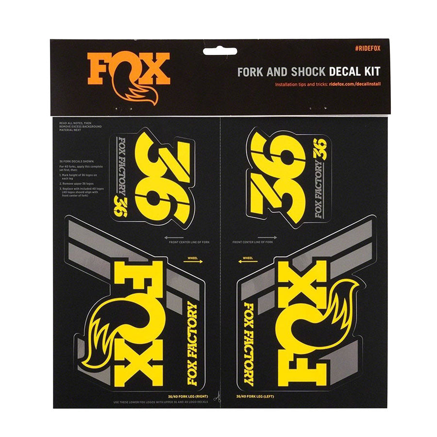 FOX Heritage Decal Kit for Forks and Shocks, Yellow – Velo Mine
