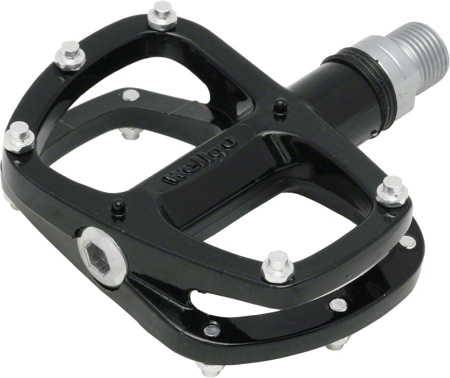 Wellgo R146 Pedals - Platform, Aluminum, 9/16", Black – Velo Mine