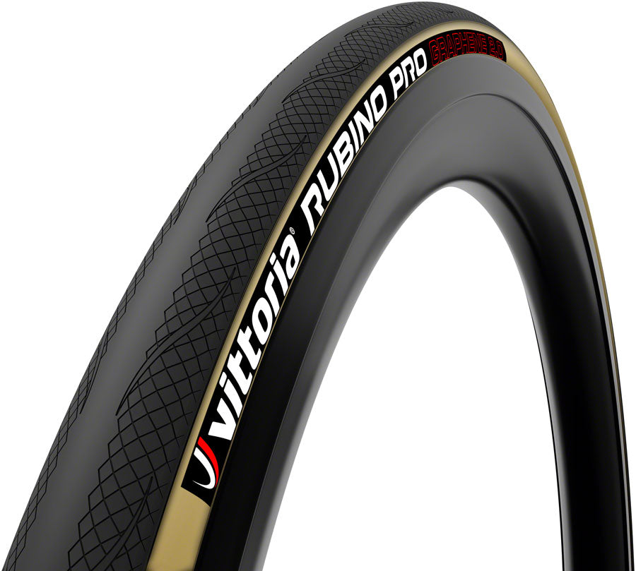 Vittoria Rubino Pro Tire - 700 x 25, Clincher, Folding, Black/Tan, G2 ...